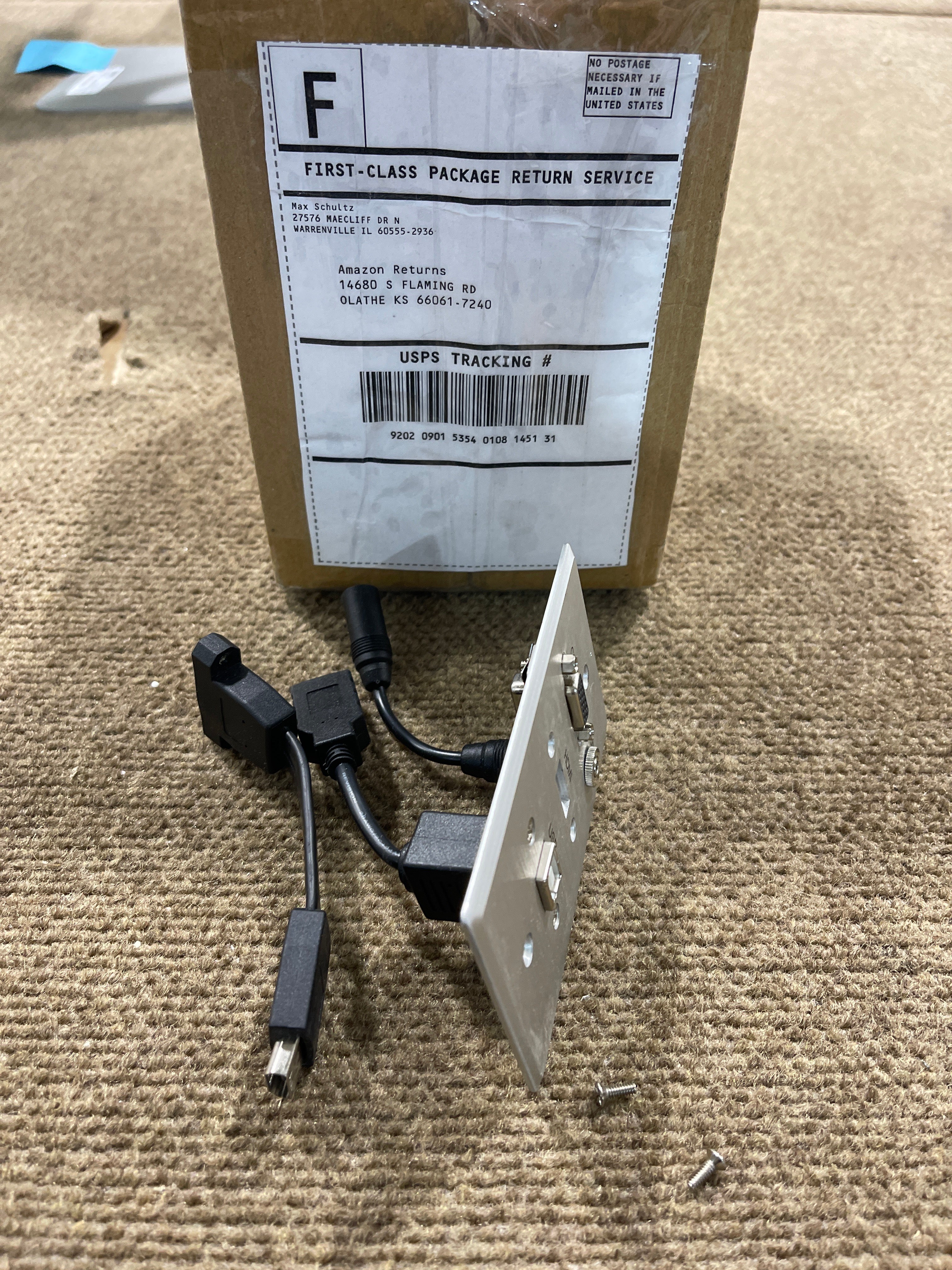 Cables to Go HDMI/VGA/USB Pass Through Wall Plate – Bstock